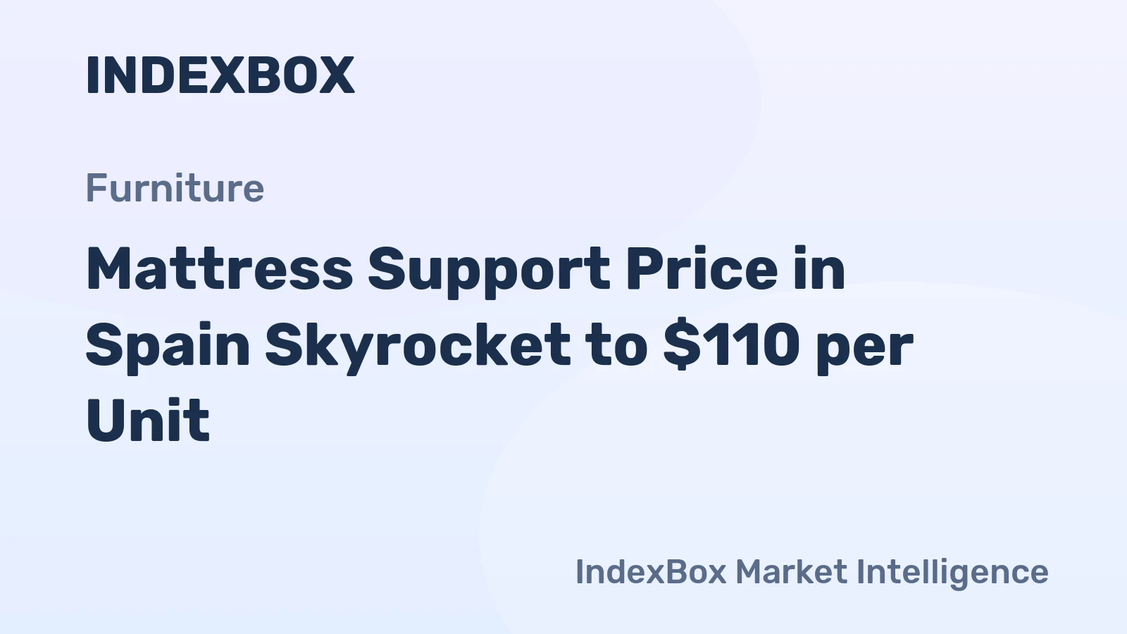 Mattress Support Price in Spain Skyrocket to $110 per Unit