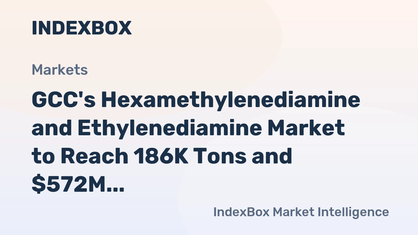 GCC's Hexamethylenediamine and Ethylenediamine Market to Reach 186K Tons and $572M by 2035