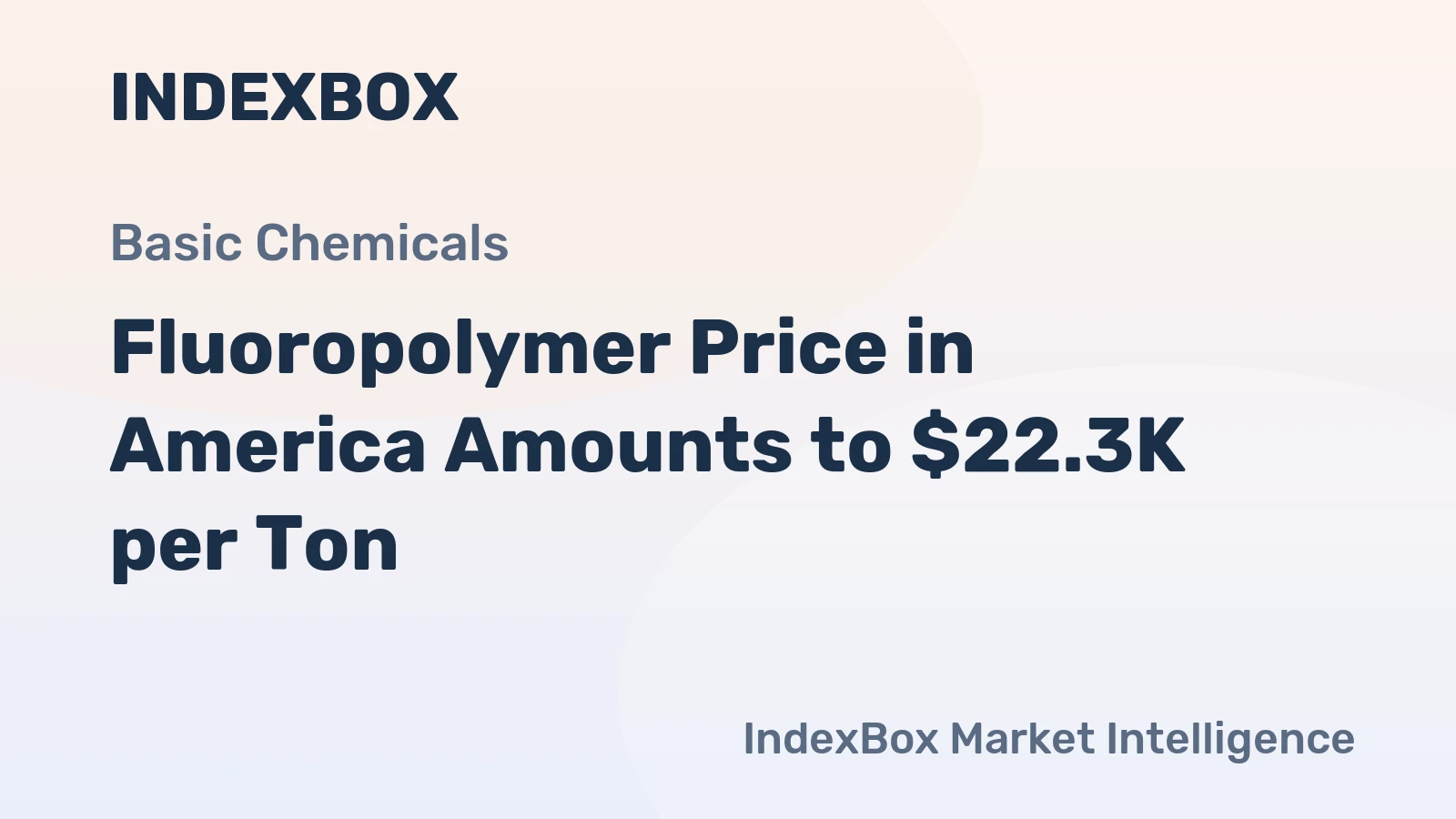 Fluoropolymer Price in America Amounts to $22.3K per Ton