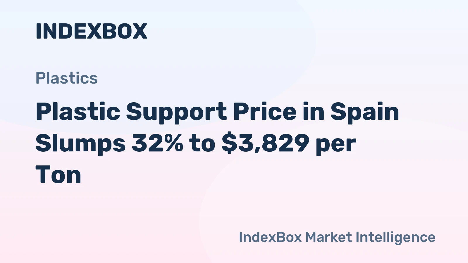 Plastic Support Price in Spain Slumps 32% to $3,829 per Ton