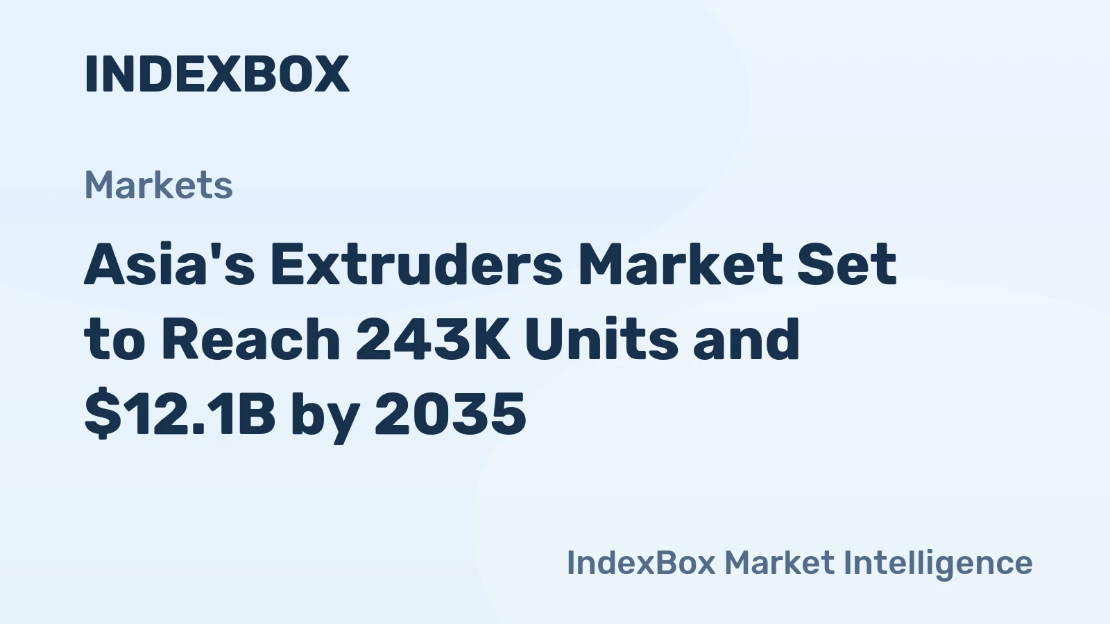 Asia's Extruders Market Set to Reach 243K Units and $12.1B by 2035