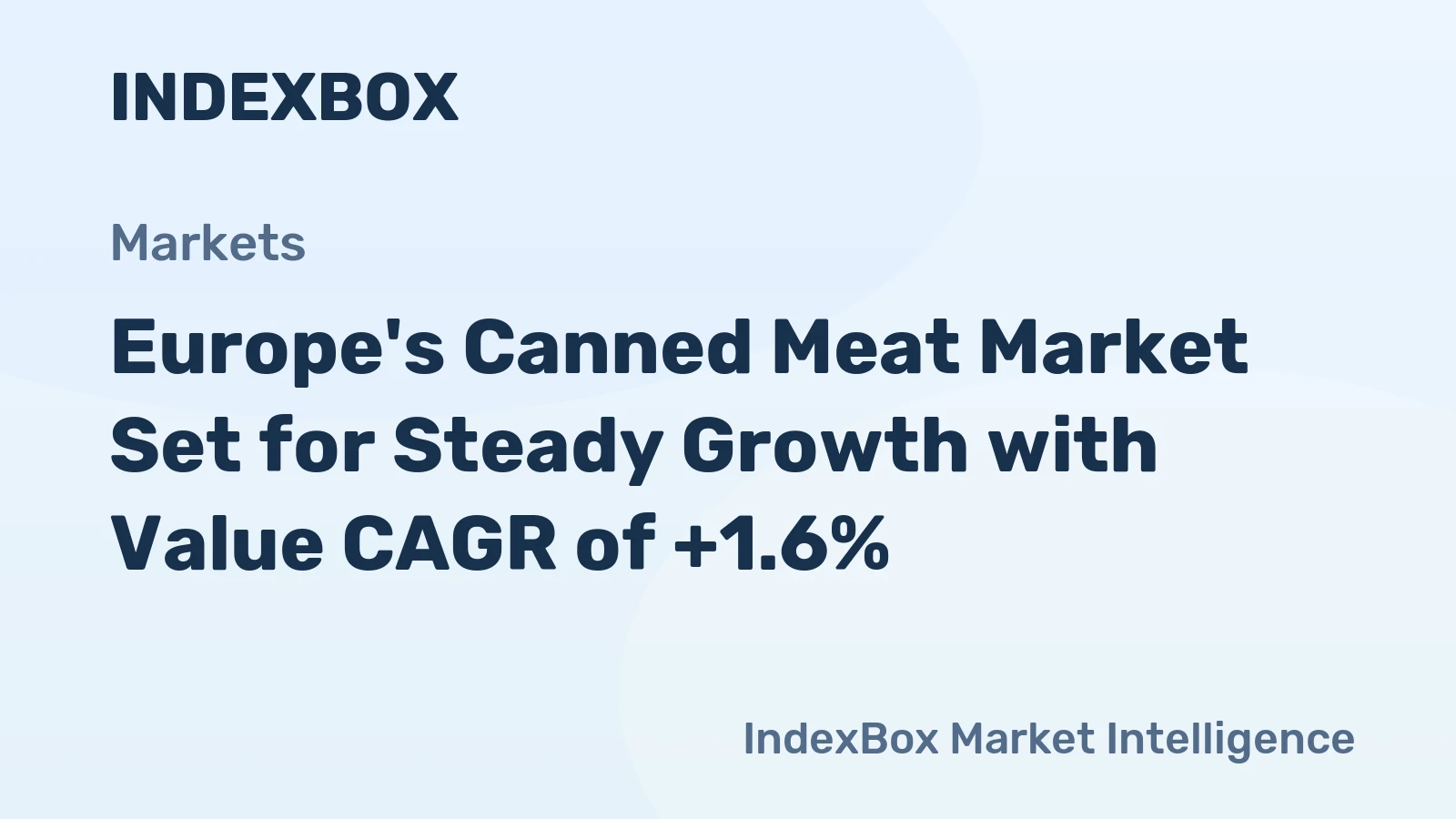 Europe's Canned Meat Market Set for Steady Growth with Value CAGR of +1.6%