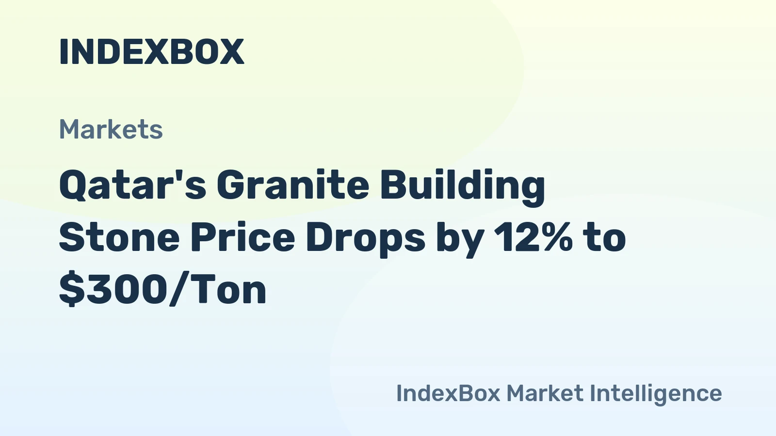 Qatar's Granite Building Stone Price Drops by 12% to $300/Ton