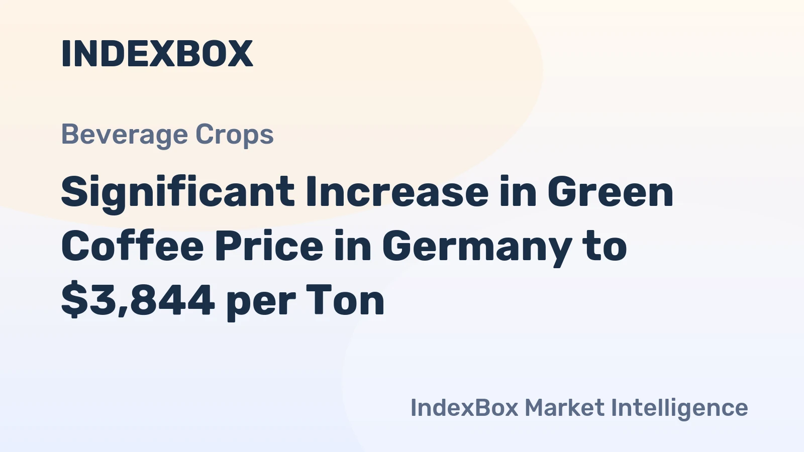 Significant Increase in Green Coffee Price in Germany to $3,844 per Ton