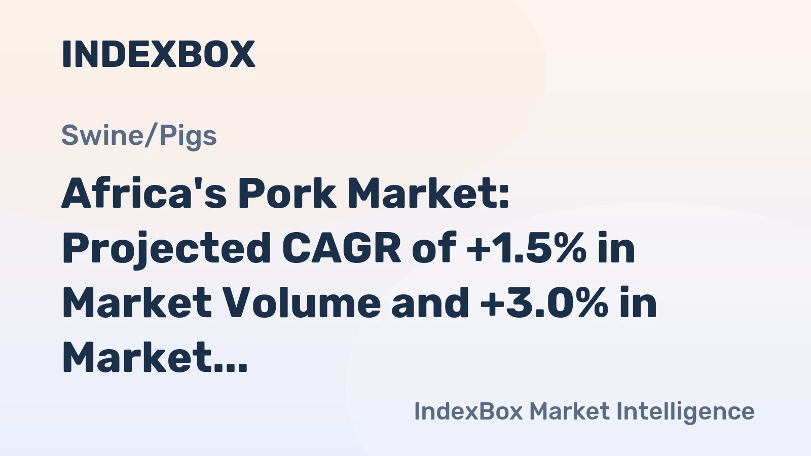 Africa's Pork Market: Projected CAGR of +1.5% in Market Volume and +3.0% in Market Value from 2024 to 2035