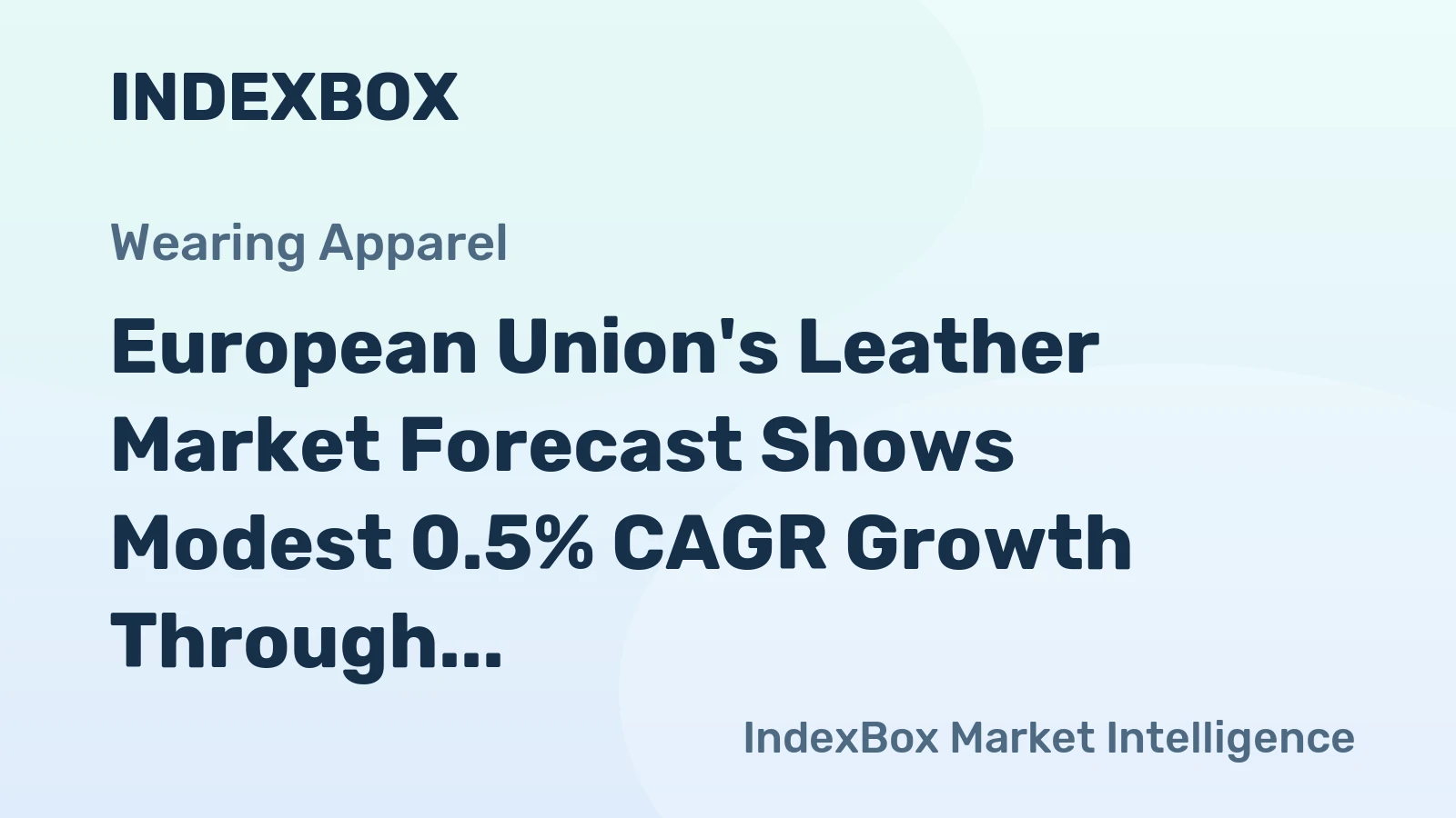European Union's Leather Market Forecast Shows Modest 0.5% CAGR Growth Through 2035