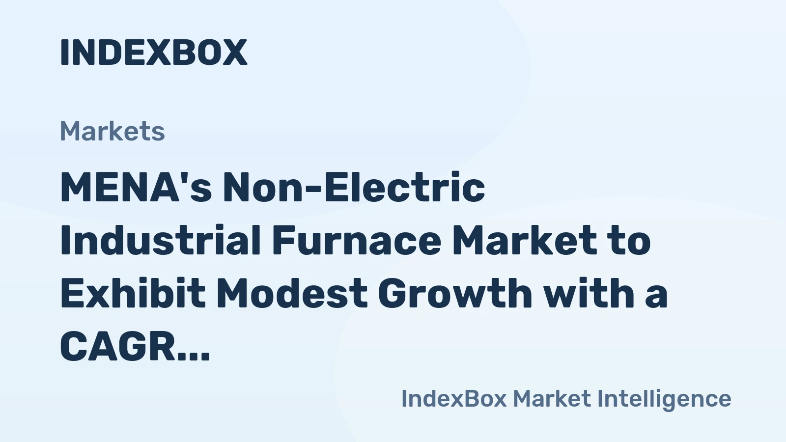 MENA's Non-Electric Industrial Furnace Market to Exhibit Modest Growth with a CAGR of +1.8% from 2024 to 2035