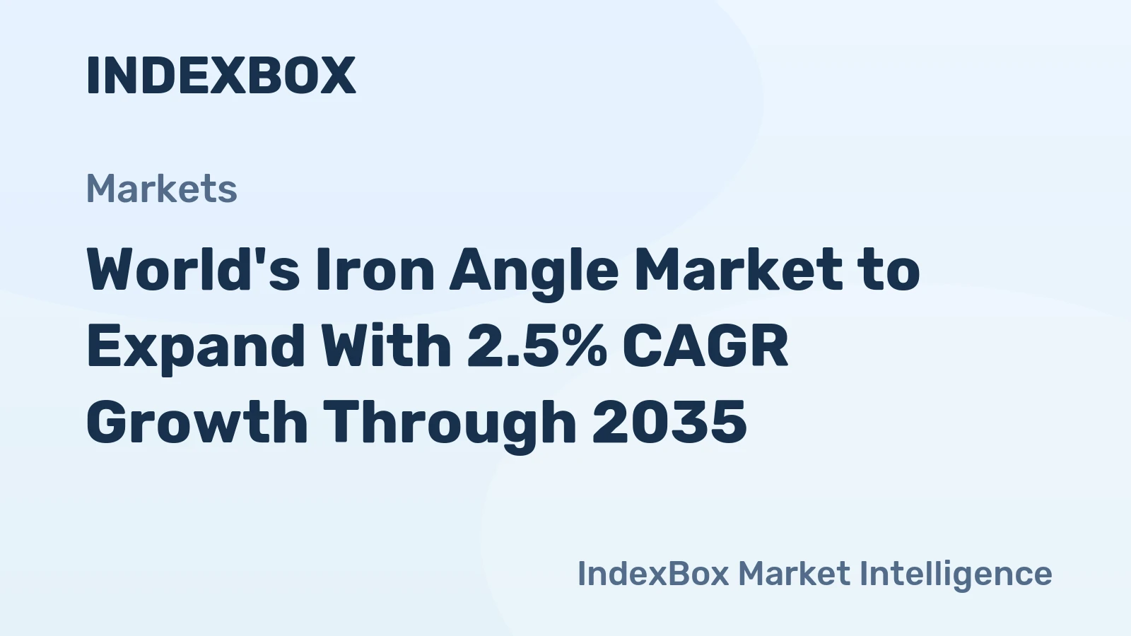 World's Iron Angle Market to Expand With 2.5% CAGR Growth Through 2035
