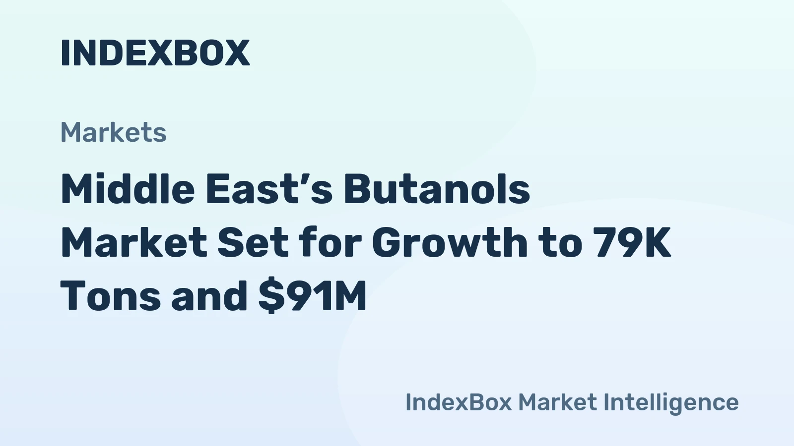 Middle East’s Butanols Market Set for Growth to 79K Tons and $91M