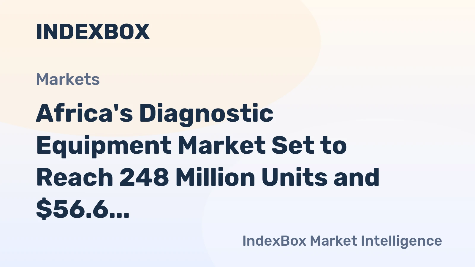 Africa's Diagnostic Equipment Market Set to Reach 248 Million Units and $56.6 Billion by 2035