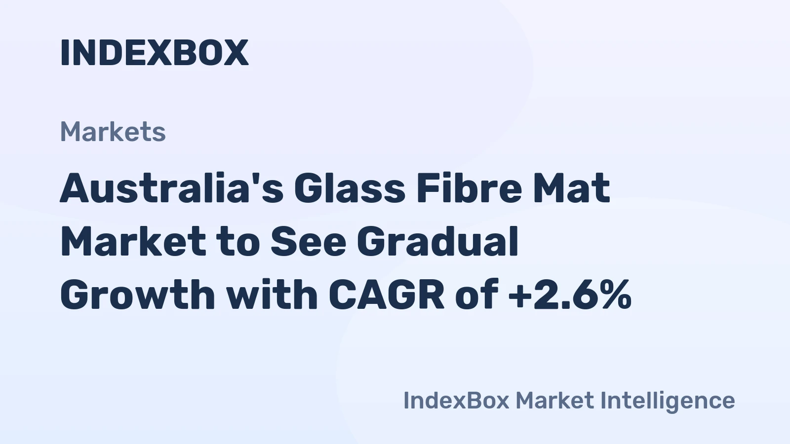Australia's Glass Fibre Mat Market to See Gradual Growth with CAGR of +2.6%