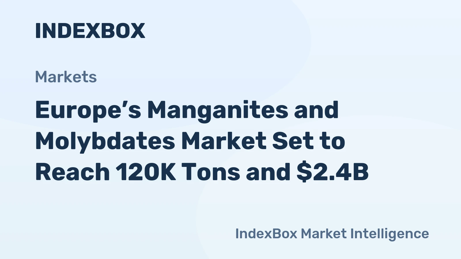 Europe’s Manganites and Molybdates Market Set to Reach 120K Tons and $2.4B