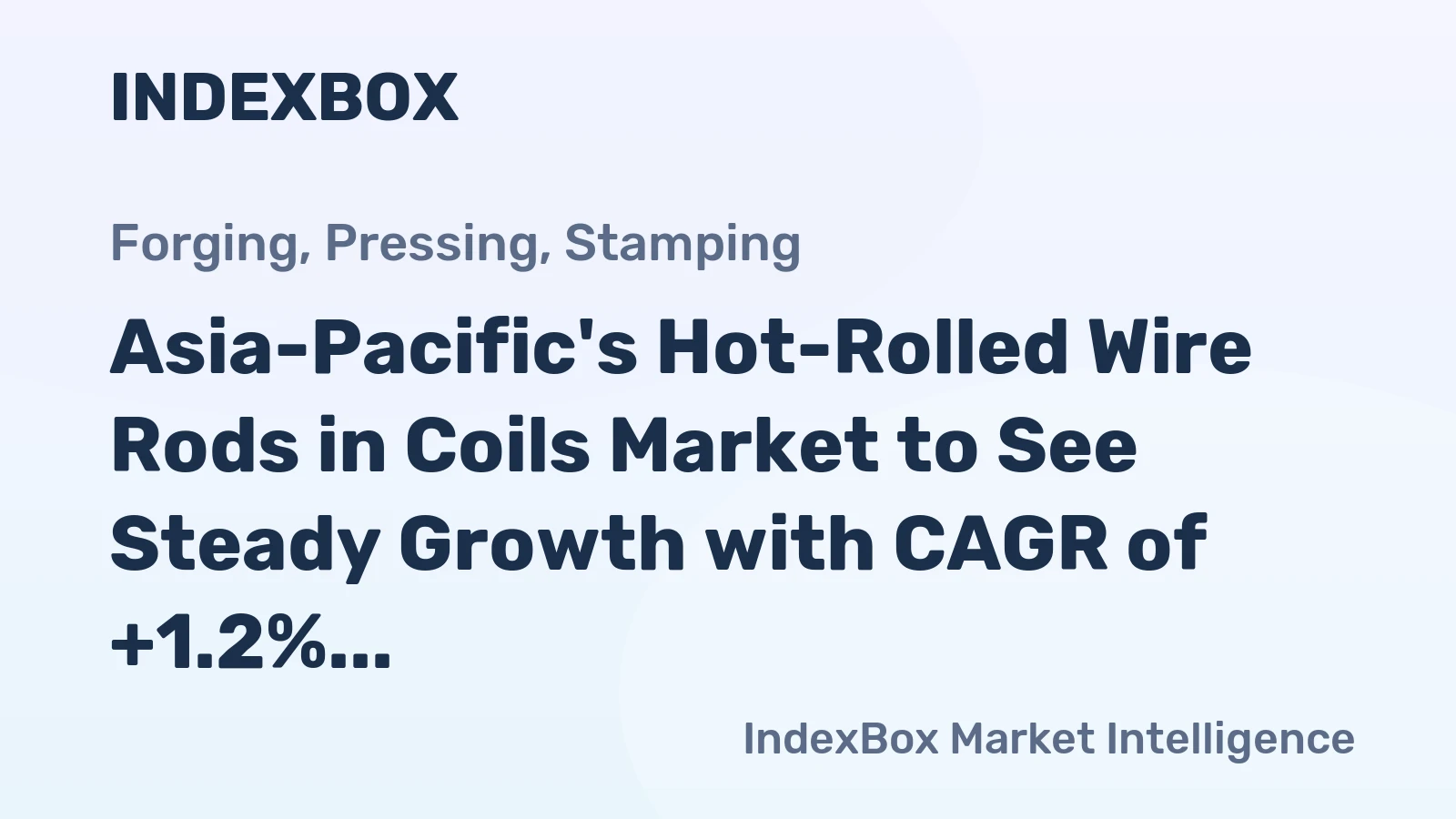 Asia-Pacific's Hot-Rolled Wire Rods in Coils Market to See Steady Growth with CAGR of +1.2%
