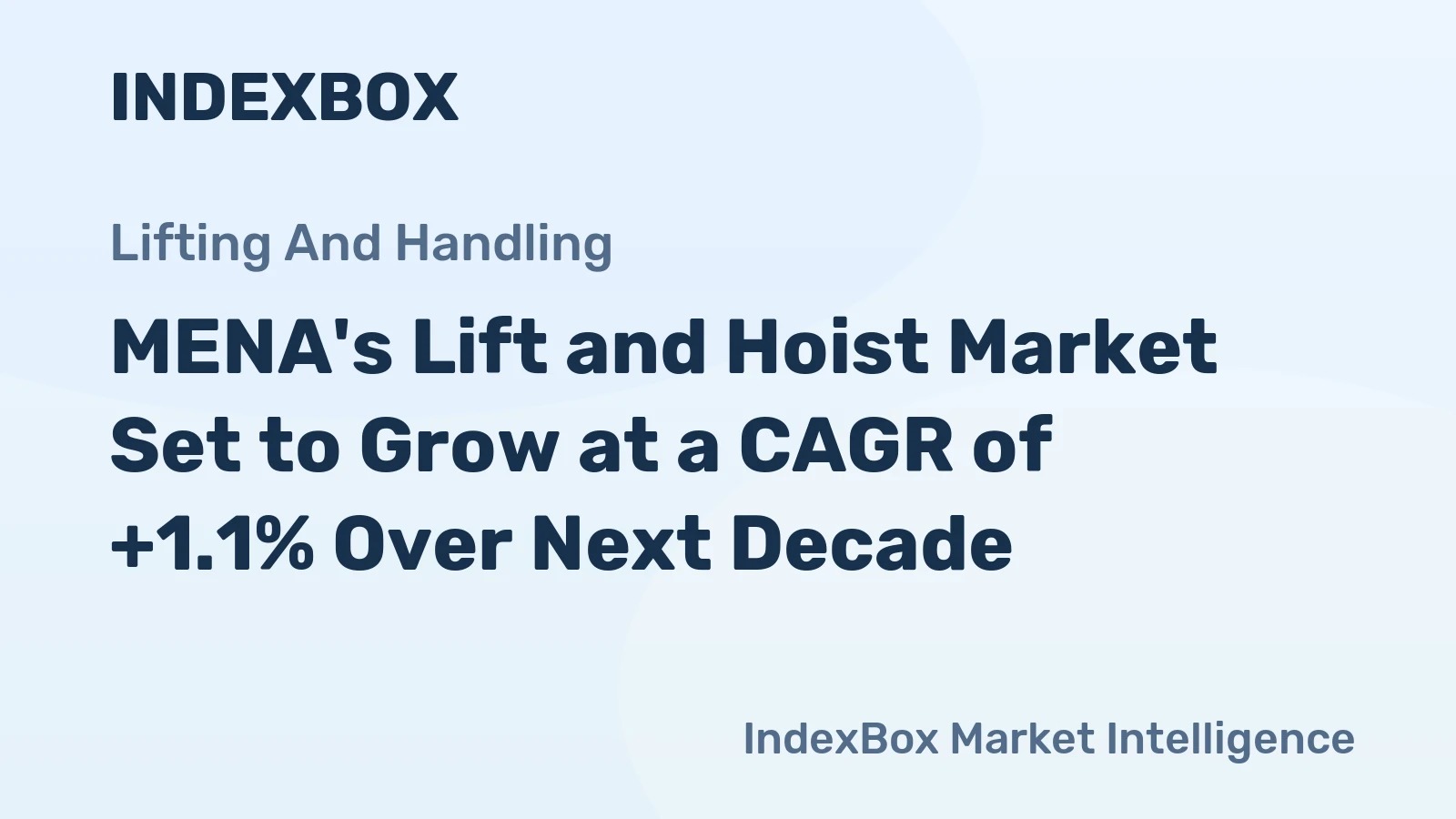 MENA's Lift and Hoist Market Set to Grow at a CAGR of +1.1% Over Next Decade