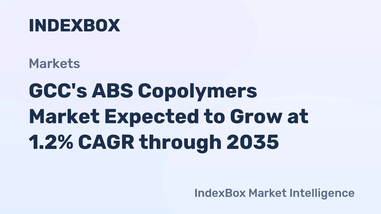 GCC's ABS Copolymers Market Expected to Grow at 1.2% CAGR through 2035