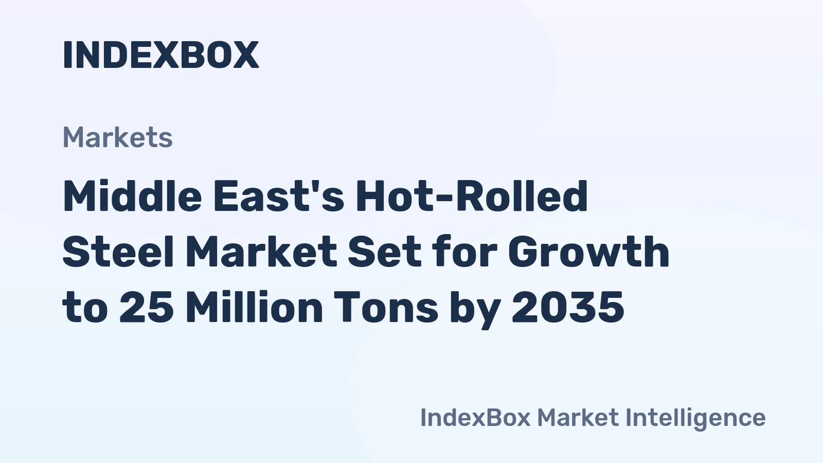 Middle East's Hot-Rolled Steel Market Set for Growth to 25 Million Tons by 2035