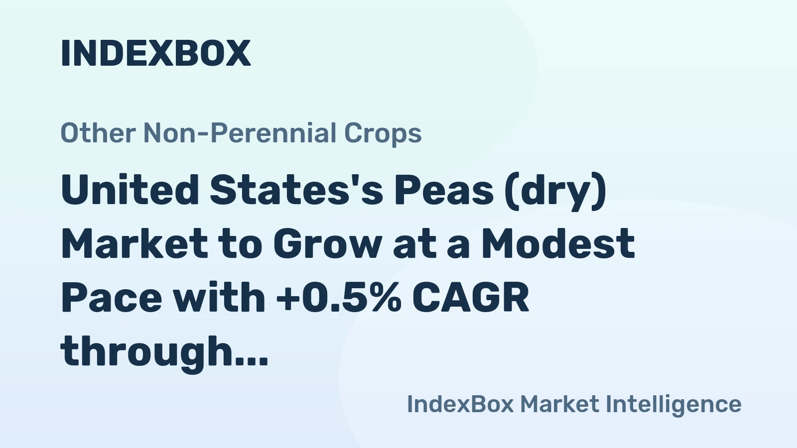United States's Peas (dry) Market to Grow at a Modest Pace with +0.5% CAGR through 2035