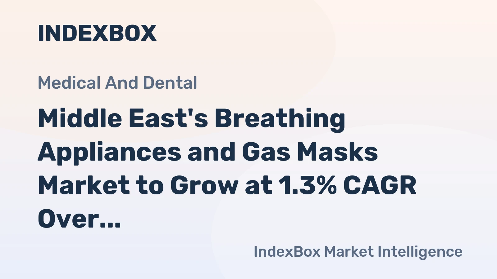Middle East's Breathing Appliances and Gas Masks Market to Grow at 1.3% CAGR Over Next Decade