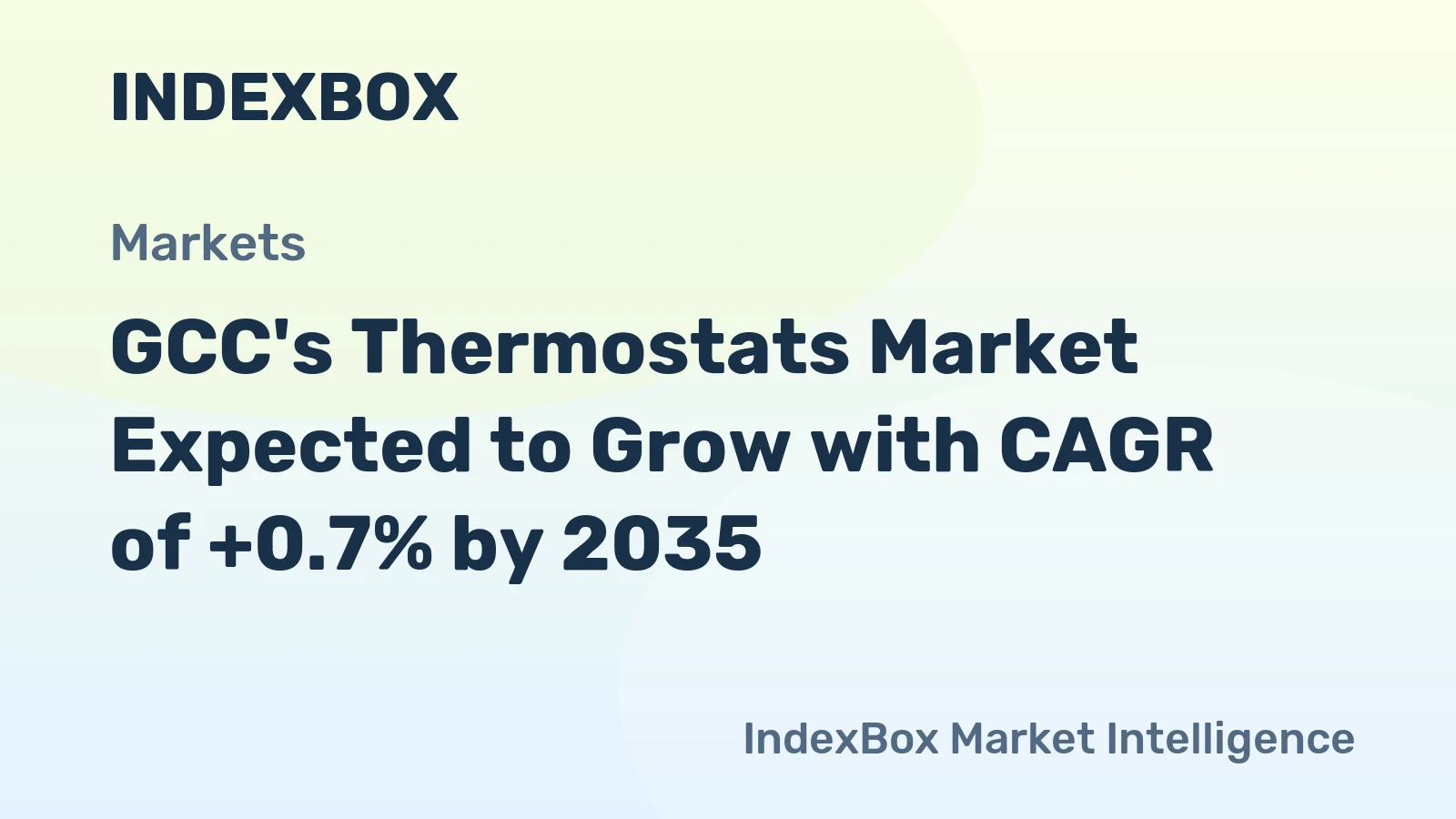 GCC's Thermostats Market Expected to Grow with CAGR of +0.7% by 2035