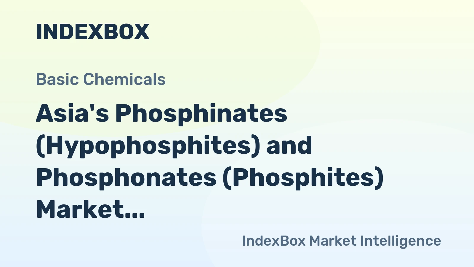 Asia's Phosphinates (Hypophosphites) and Phosphonates (Phosphites) Market to Witness Marginal Growth with +0.5% CAGR from 2024 to 2035