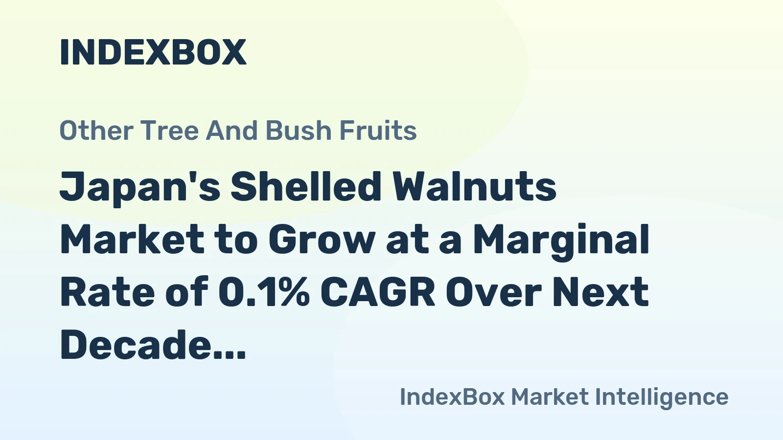 Japan's Shelled Walnuts Market to Grow at a Marginal Rate of 0.1% CAGR Over Next Decade