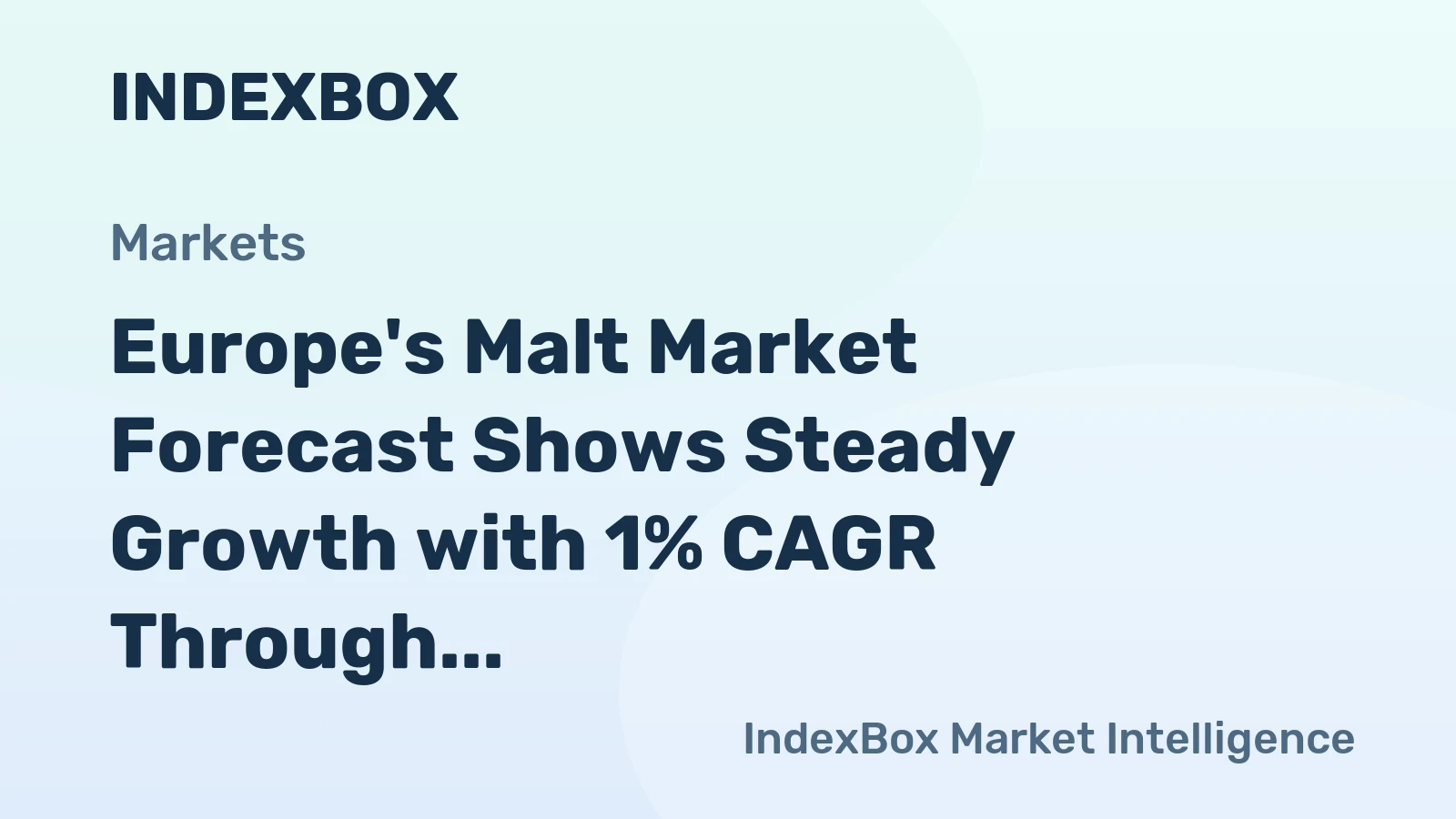 Europe's Malt Market Forecast Shows Steady Growth with 1% CAGR Through 2035