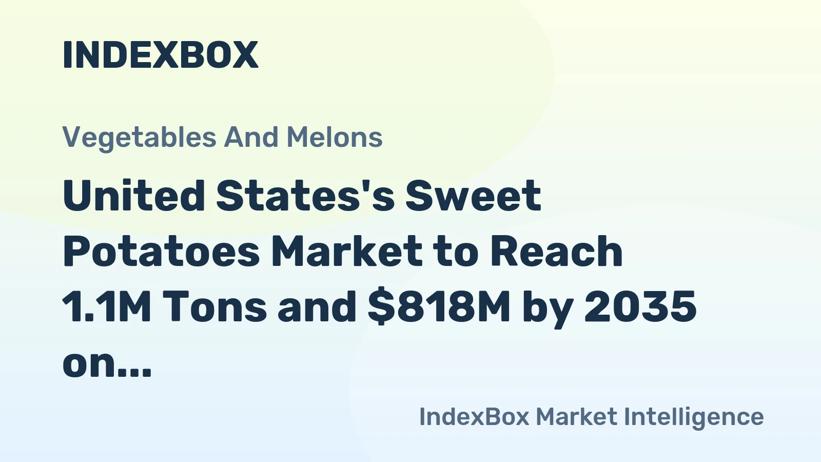United States's Sweet Potatoes Market to Reach 1.1M Tons and $818M by 2035 on Growing Demand