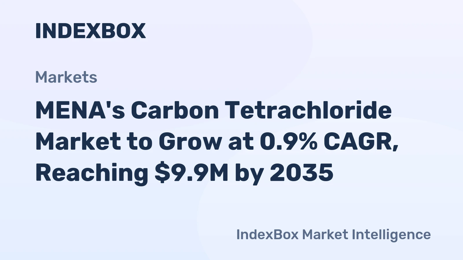 MENA's Carbon Tetrachloride Market to Grow at 0.9% CAGR, Reaching $9.9M by 2035