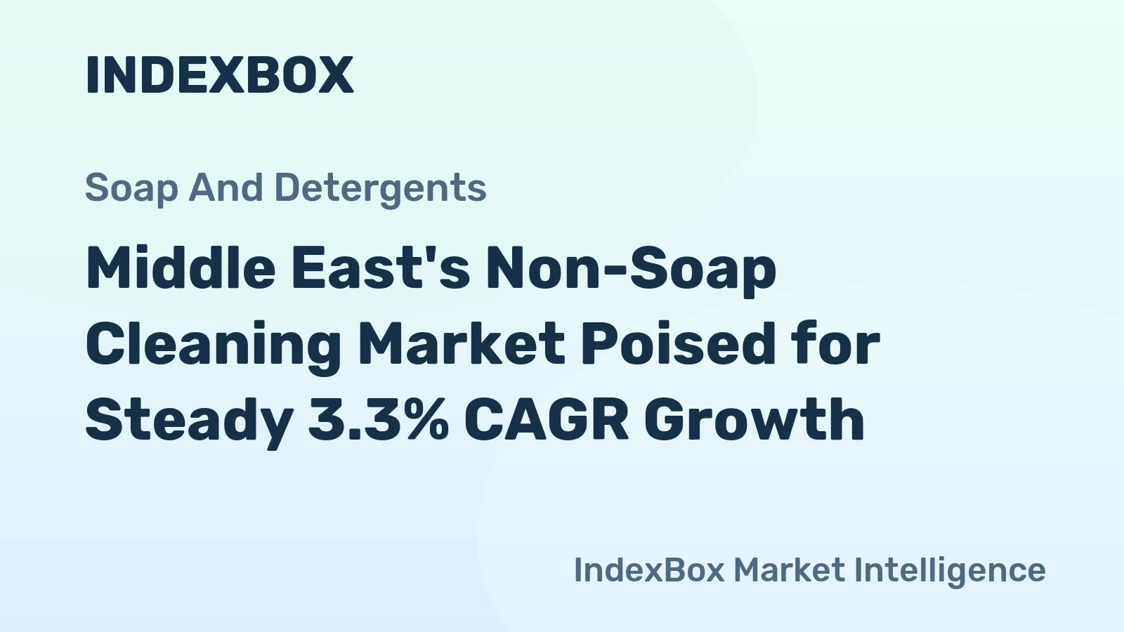 Middle East's Non-Soap Cleaning Market Poised for Steady 3.3% CAGR Growth