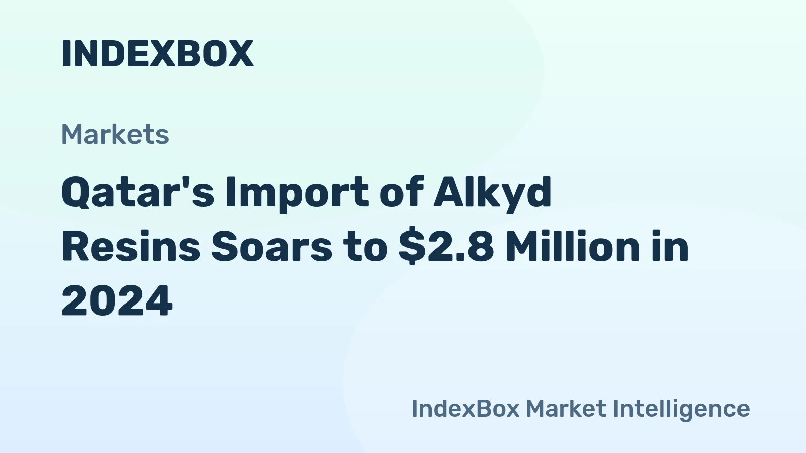 Qatar's Import of Alkyd Resins Soars to $2.8 Million in 2024