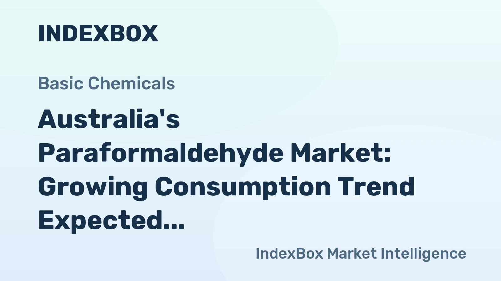 Australia's Paraformaldehyde Market: Growing Consumption Trend Expected with Market Volume Reaching 68 tons and Market Value Reaching $86K by 2035