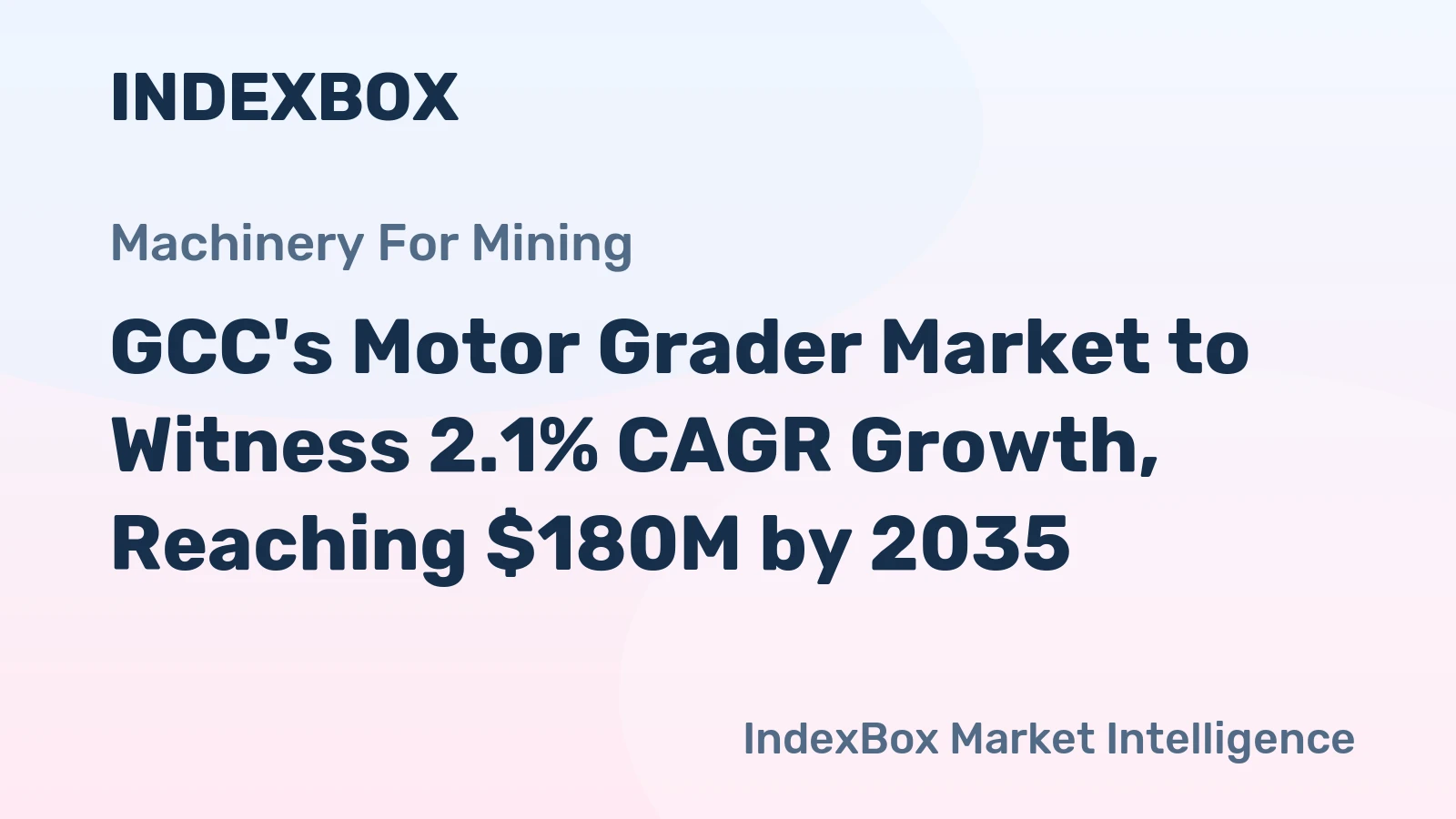 GCC's Motor Grader Market to Witness 2.1% CAGR Growth, Reaching $180M by 2035