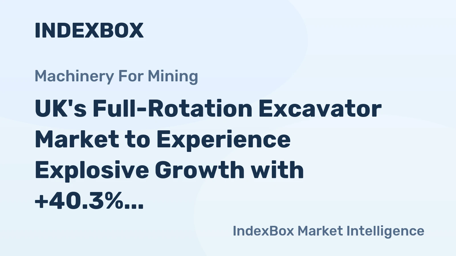 UK's Full-Rotation Excavator Market to Experience Explosive Growth with +40.3% CAGR by 2035