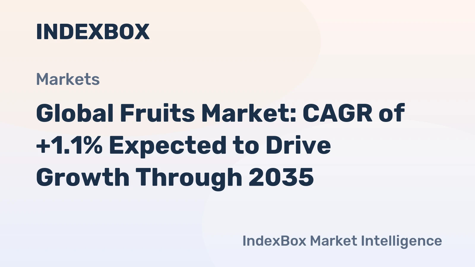 Global Fruits Market: CAGR of +1.1% Expected to Drive Growth Through 2035