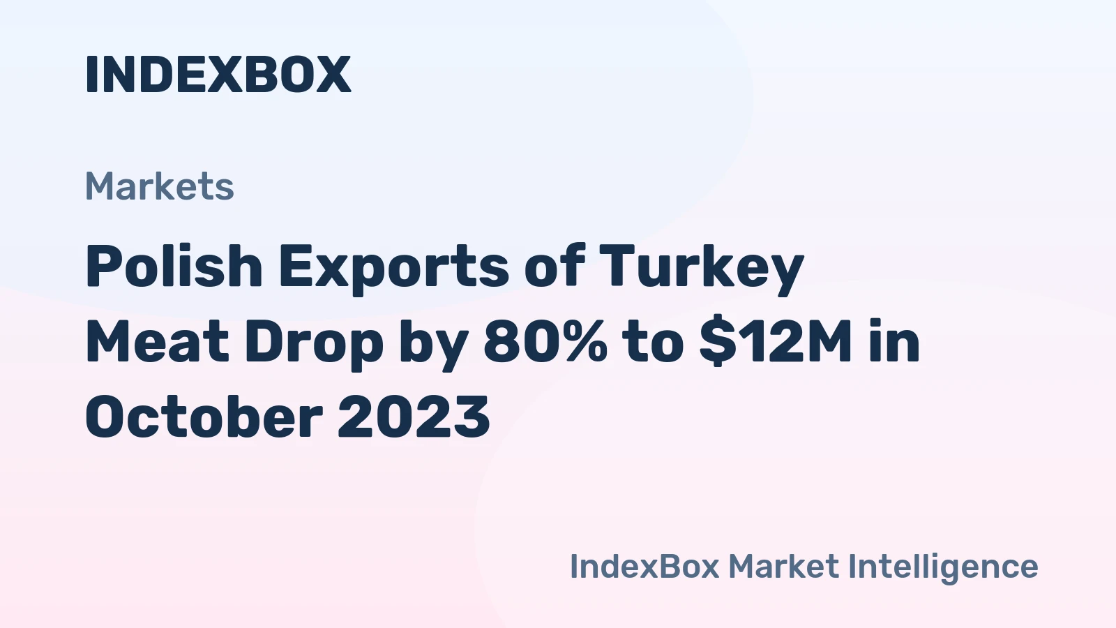 Polish Exports of Turkey Meat Drop by 80% to $12M in October 2023