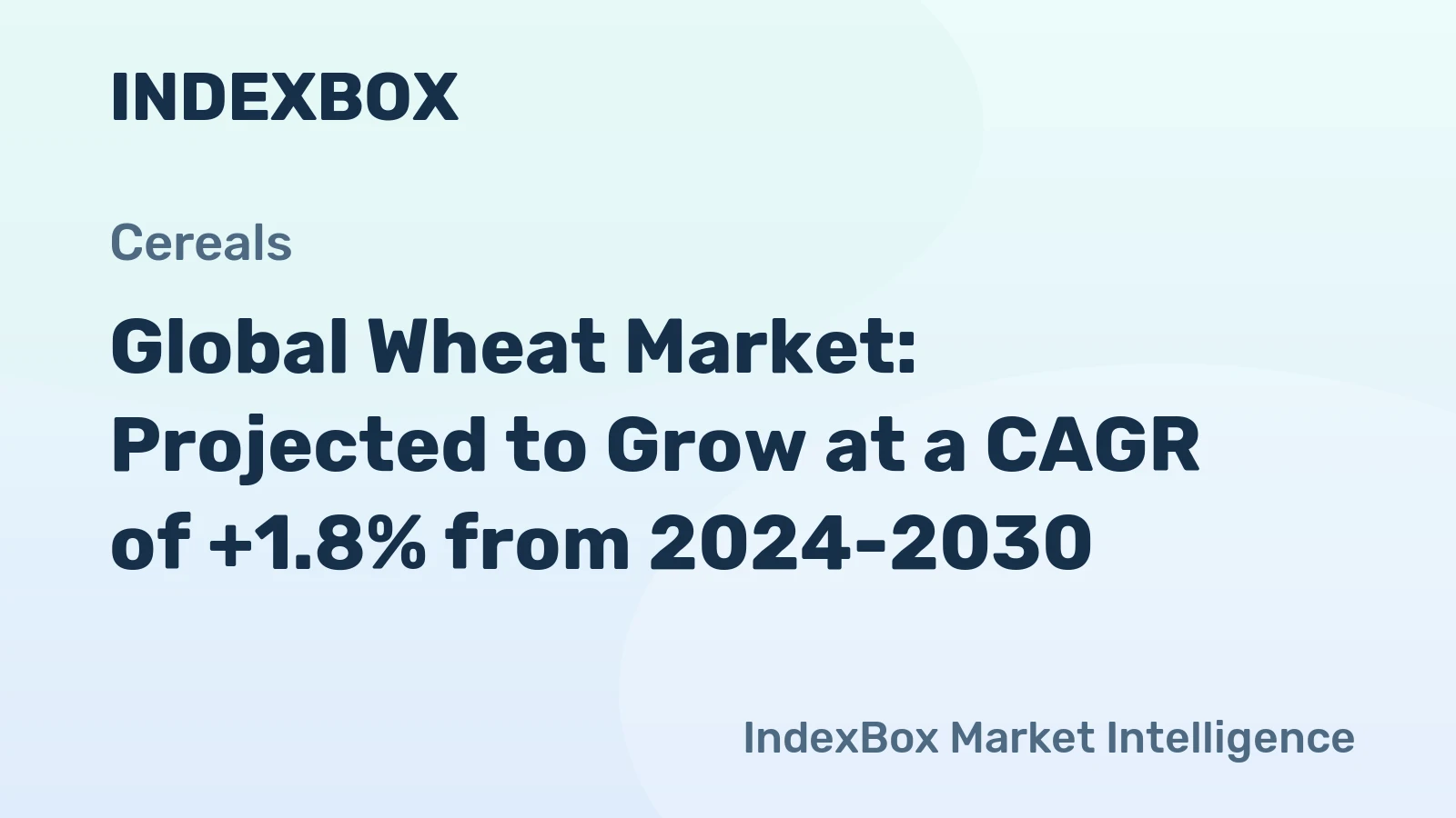 Global Wheat Market: Projected to Grow at a CAGR of +1.8% from 2024-2030