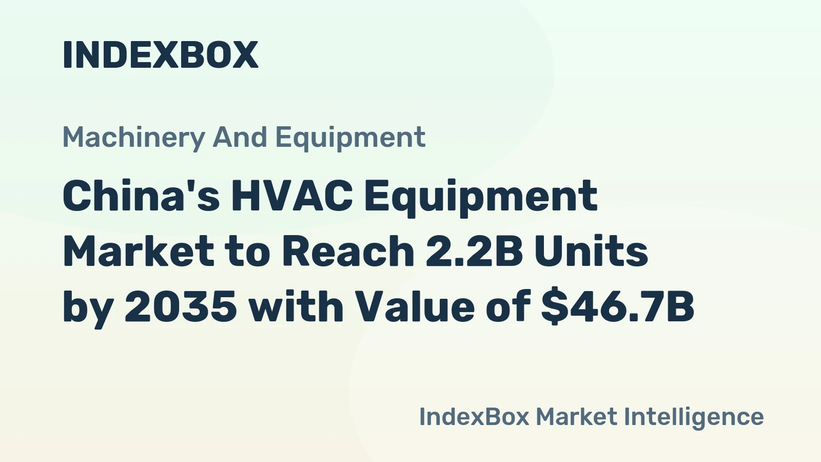 China's HVAC Equipment Market to Reach 2.2B Units by 2035 with Value of $46.7B