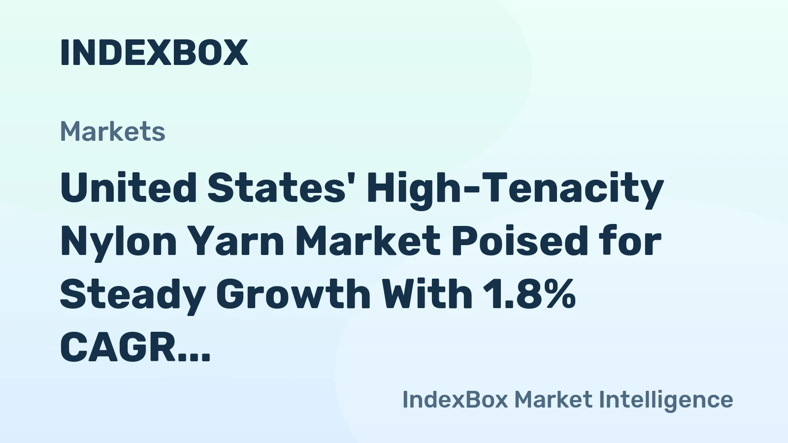 United States' High-Tenacity Nylon Yarn Market Poised for Steady Growth With 1.8% CAGR in Value