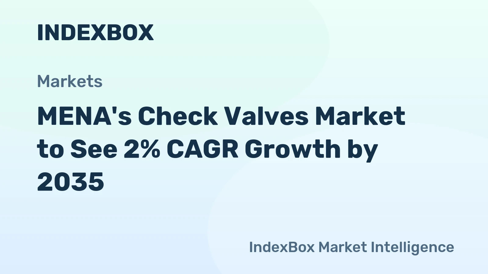 MENA's Check Valves Market to See 2% CAGR Growth by 2035