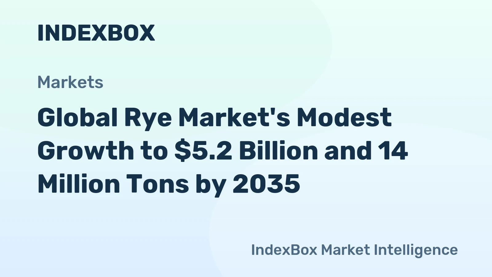 Global Rye Market's Modest Growth to $5.2 Billion and 14 Million Tons by 2035