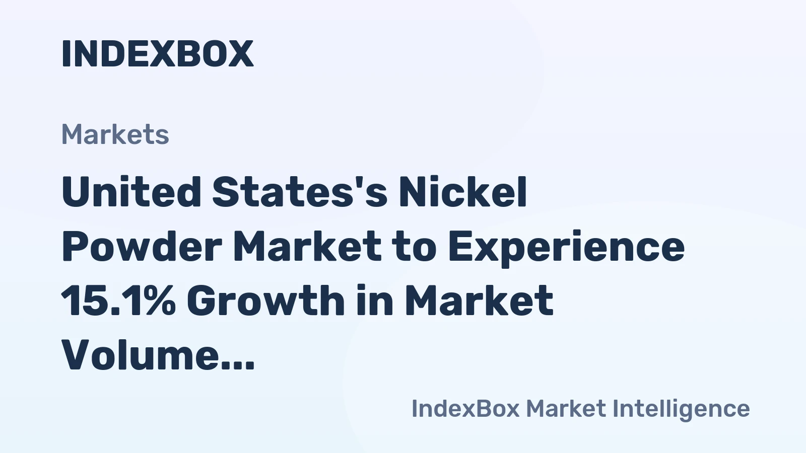 United States's Nickel Powder Market to Experience 15.1% Growth in Market Volume Over Next Decade