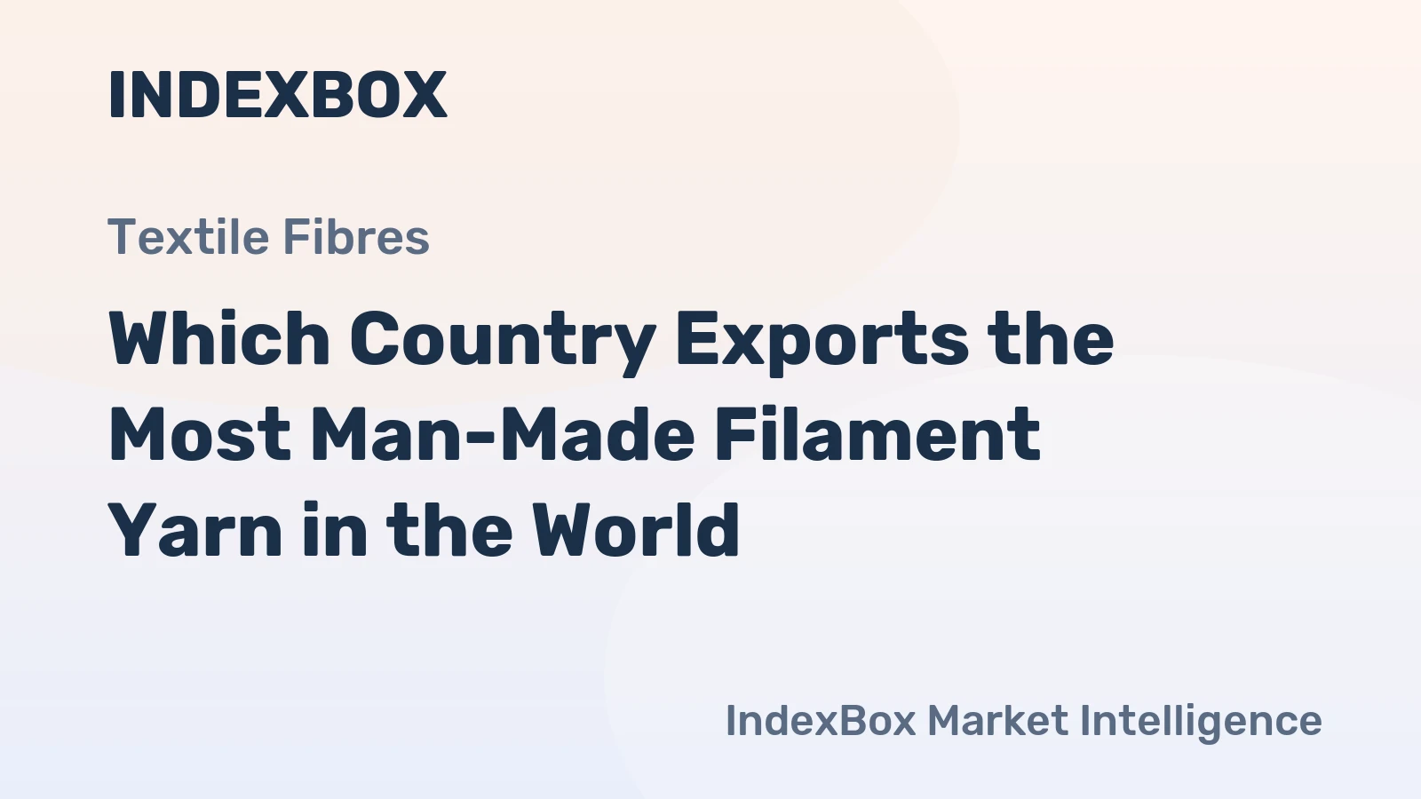 Which Country Exports the Most Man-Made Filament Yarn in the World?