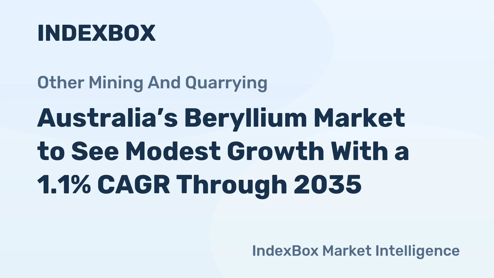 Australia’s Beryllium Market to See Modest Growth With a 1.1% CAGR Through 2035
