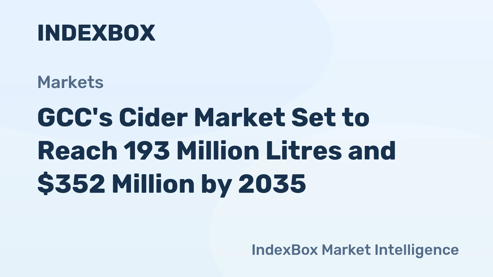 GCC's Cider Market Set to Reach 193 Million Litres and $352 Million by 2035