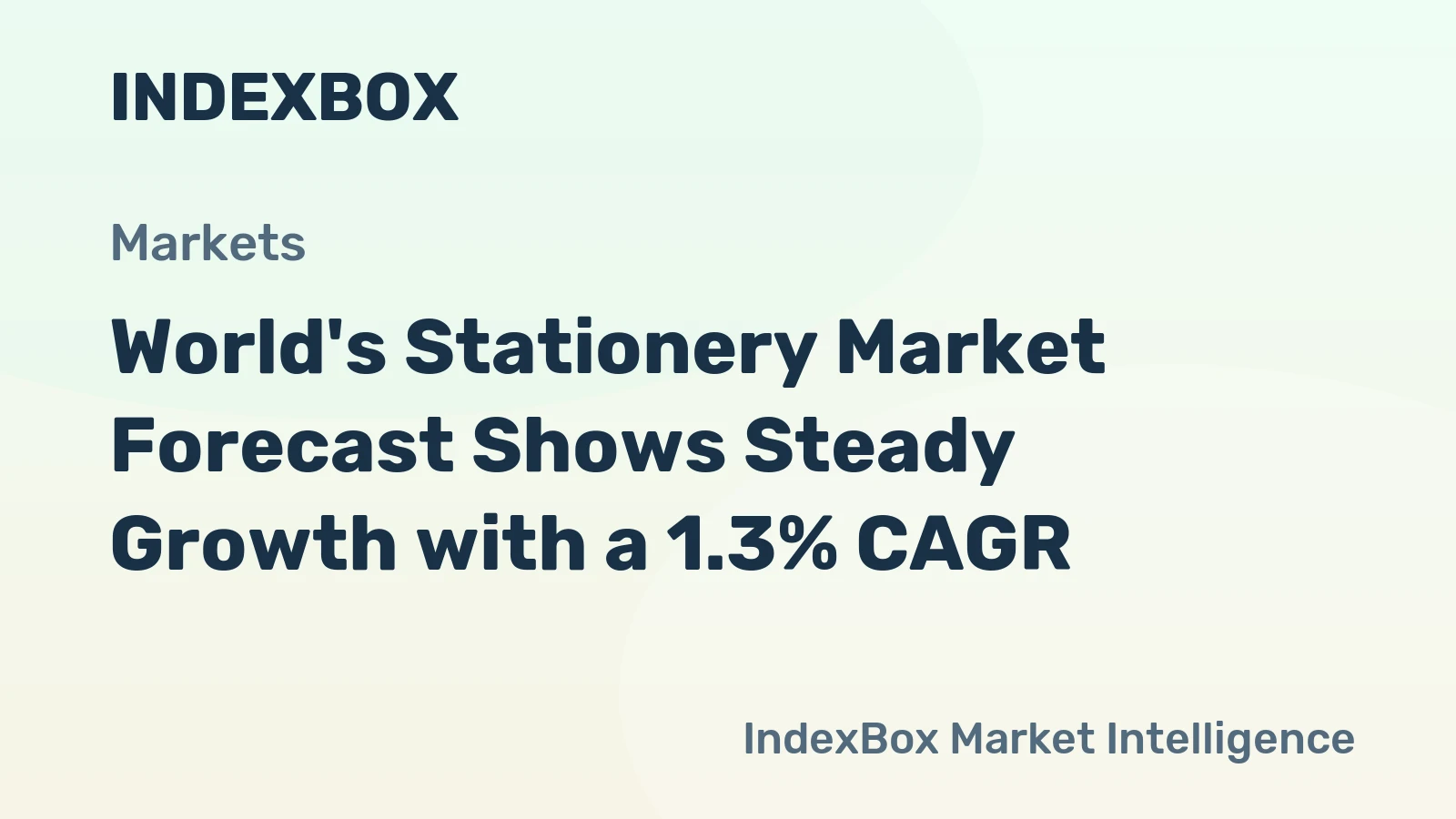 World's Stationery Market Forecast Shows Steady Growth with a 1.3% CAGR