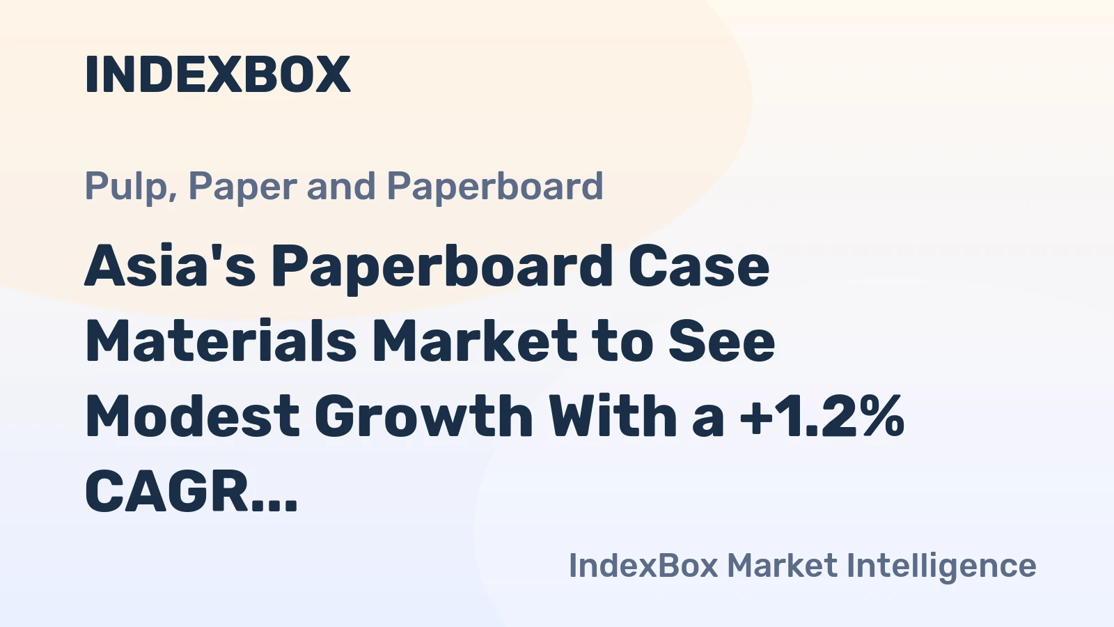 Asia's Paperboard Case Materials Market to See Modest Growth With a +1.2% CAGR Through 2035