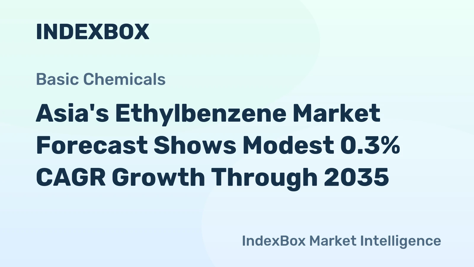 Asia's Ethylbenzene Market Forecast Shows Modest 0.3% CAGR Growth Through 2035