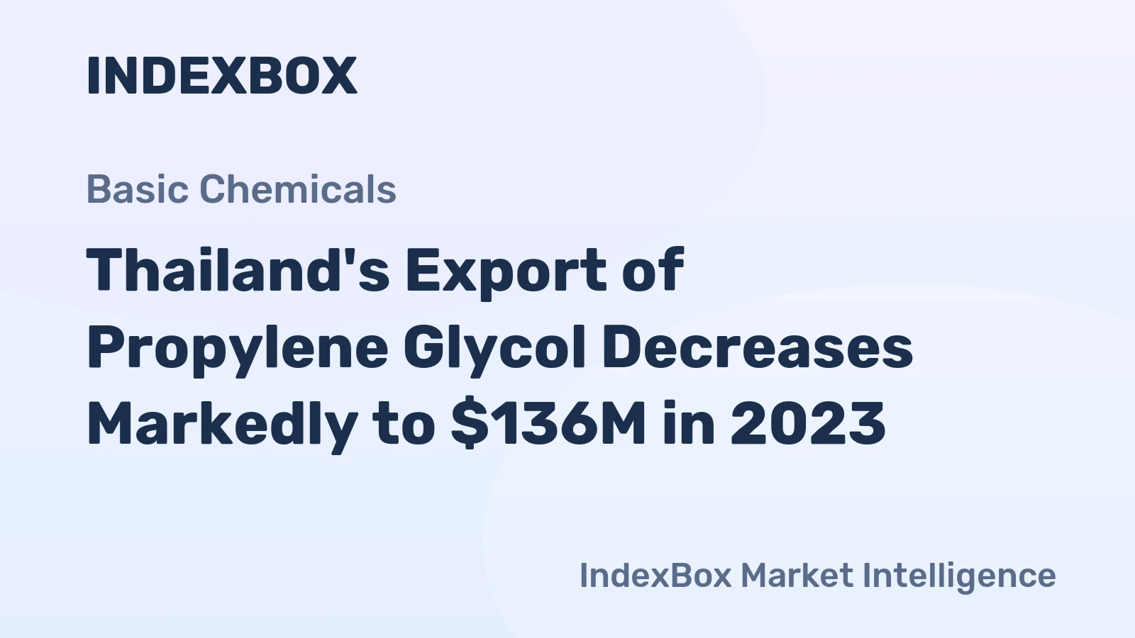 Thailand's Export of Propylene Glycol Decreases Markedly to $136M in 2023