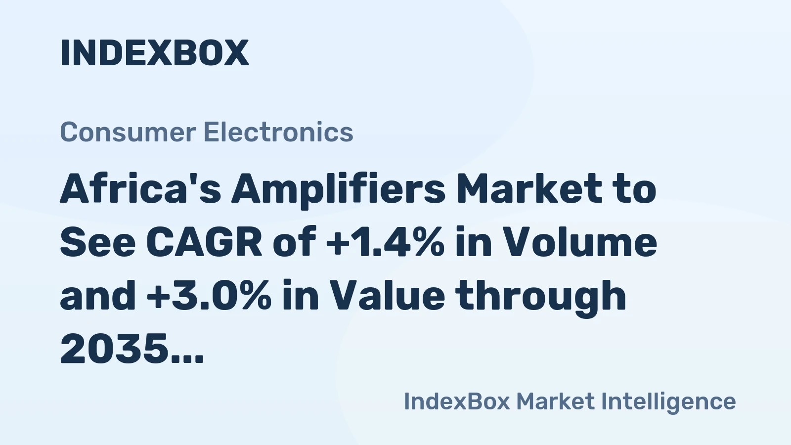 Africa's Amplifiers Market to See CAGR of +1.4% in Volume and +3.0% in Value through 2035