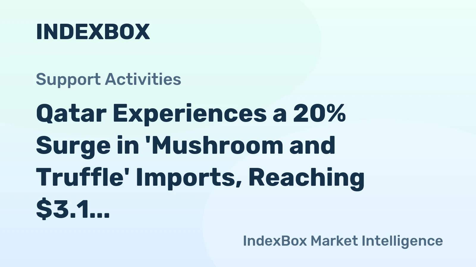 Qatar Experiences a 20% Surge in 'Mushroom and Truffle' Imports, Reaching $3.1 Million in 2024
